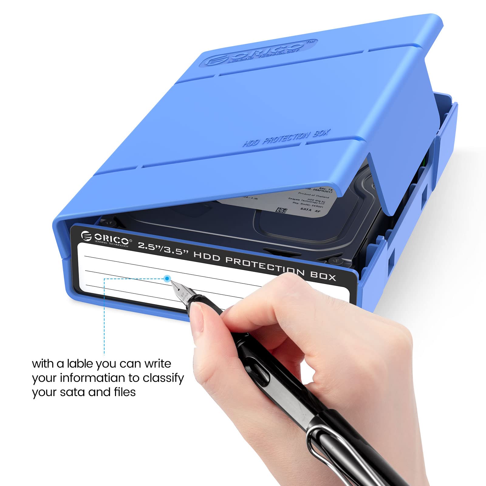 ORICO External Hard Drive Case Cover 2.5 for Western Digital WD Portable Hard Drive Carrying Case for SSD/HDD Travel Protective Box-PHP25