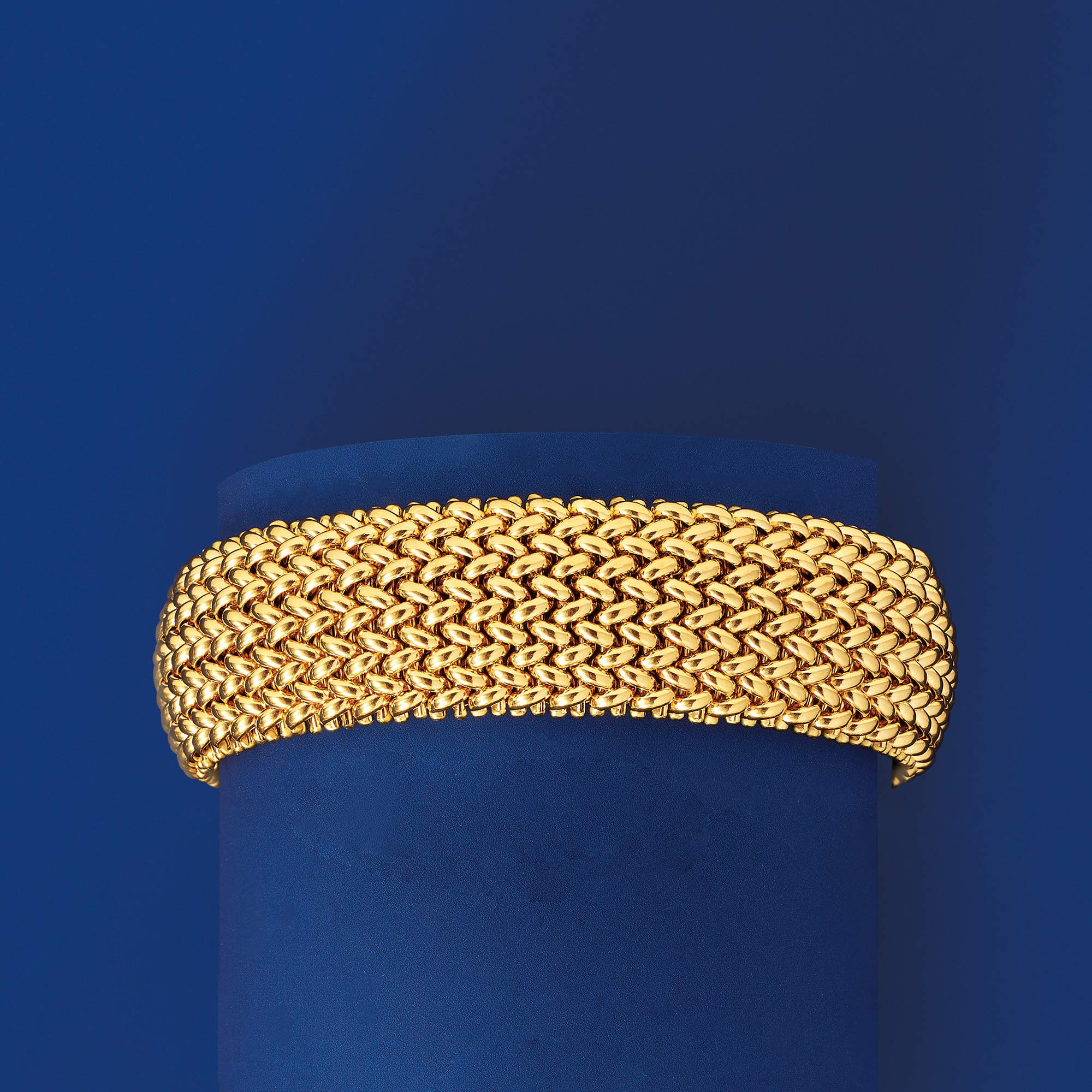 Ross-Simons Italian 18kt Yellow Gold Riso Bracelet. 7 inches