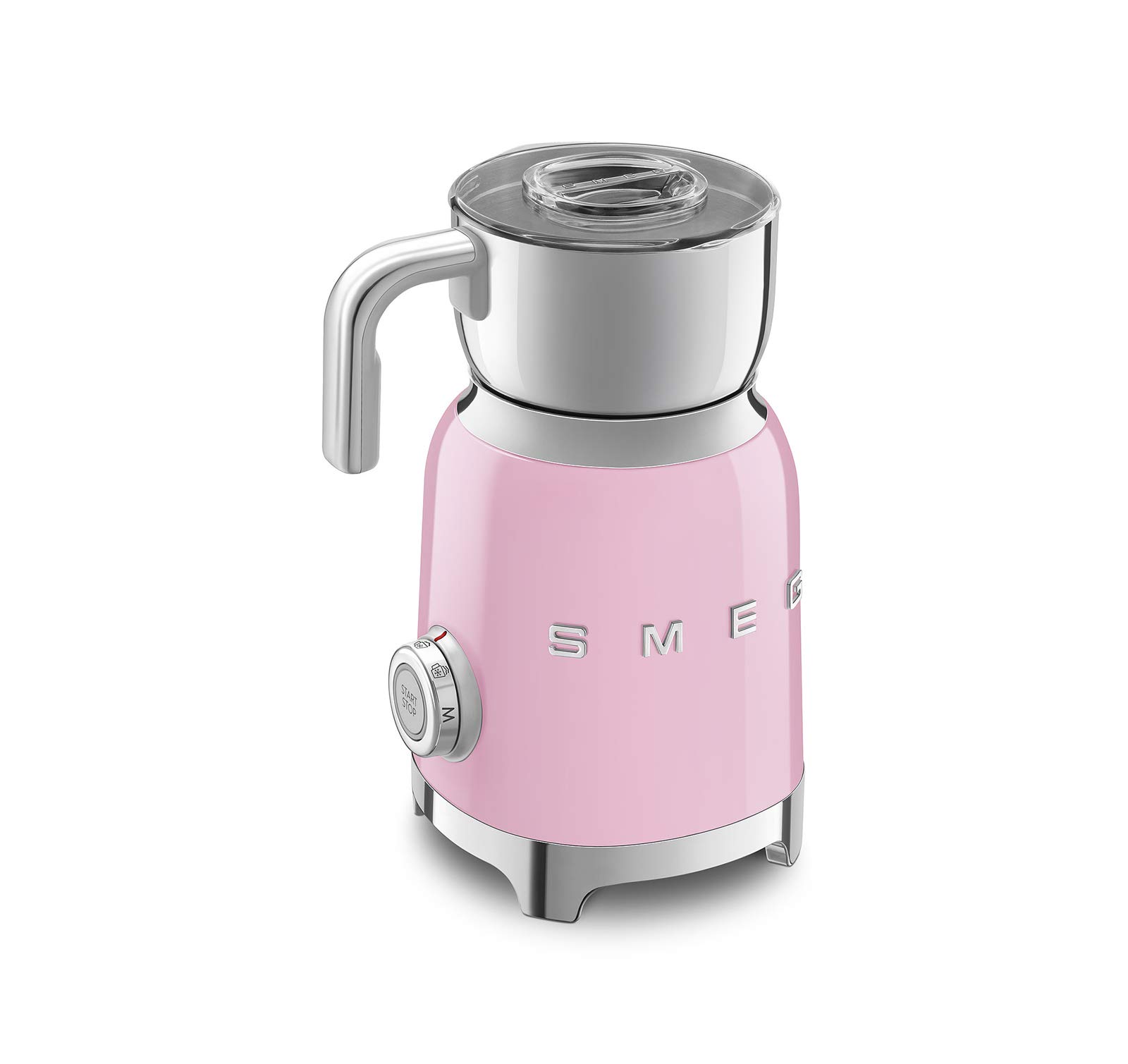 Smeg DCF02US 50's Retro Style Drip Filter Coffee Maker Bundle MFF01 Milk Frother (Pastel Pink)