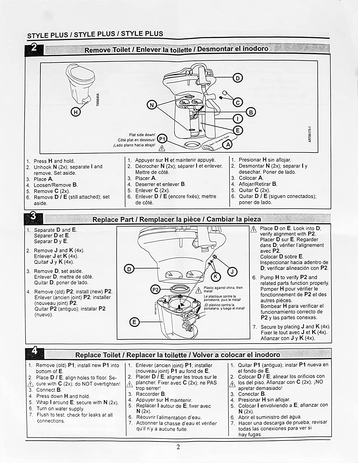 Usamate 34120 Waste Ball Seal Replacement for Style II & Style Plus Toilets Replace for Thetford, Include a Waste Ball Seal, a Base Gasket and Four Clear Plastic Gaskets