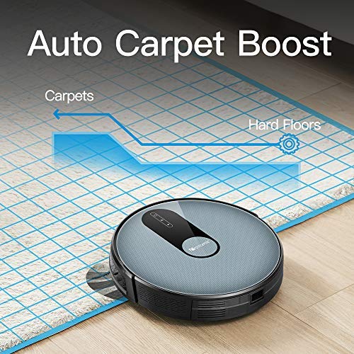 Proscenic 820S Robot Vacuum Cleaner, WiFi Connectivity, Alexa & Google Control, Smart Mapping, Auto Boost, 1800Pa Max Suction, 600ML Large Dustbox, Self-Charging, for Pet Hairs, Hard Floors and Carpet