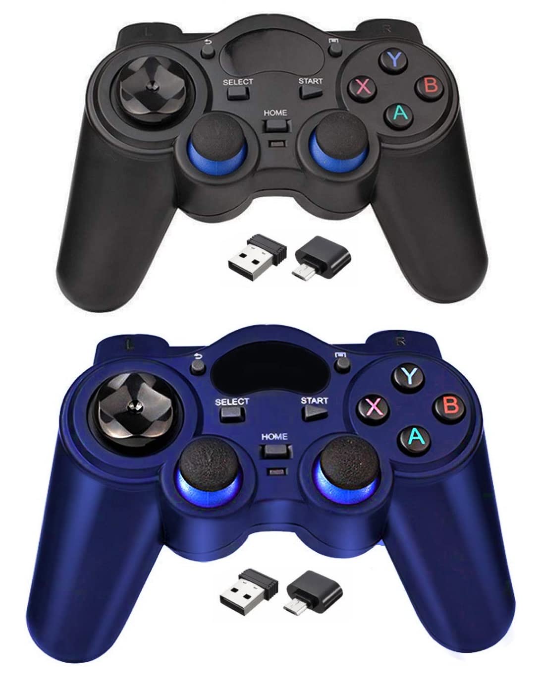 USB 2.4G Wireless Game Controller 2 Pack for PC/Laptop Computer (Windows XP/7/8/10)/ Android / PS3 & Steam Joystick Gamepad for pc Games Controller Compatible Android