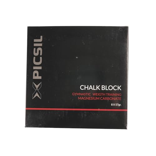 PICSIL Chalk Block - Magnesium in Block or Dust for Gymnastics, Climbing, Weightlifting, Dance Bar, Crosstraining. Make The Best Grip in All Your Activities (8 Blocks/57gr (456gr))