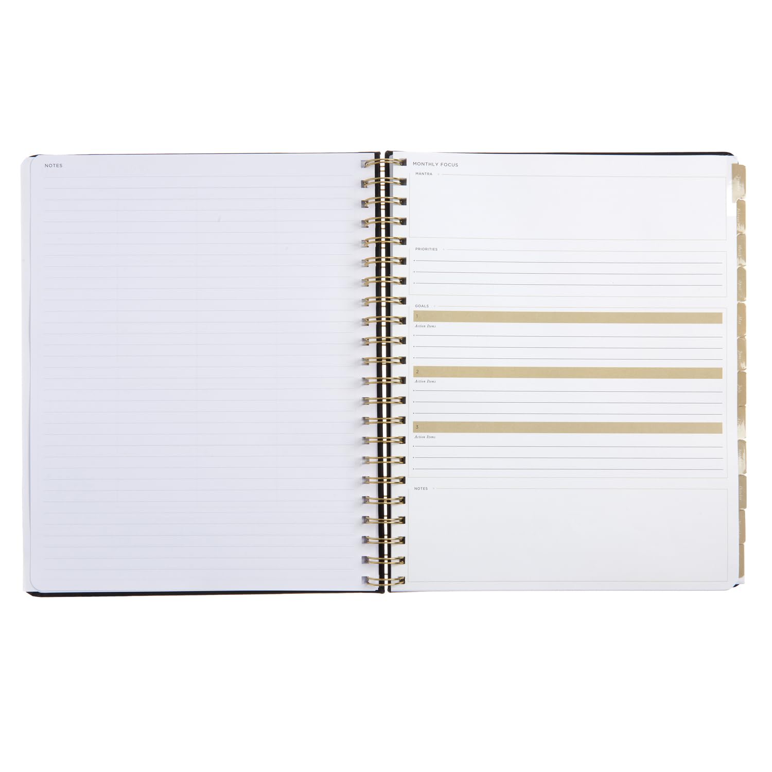 russell+hazel 2024 Weekly Planner, October 2023 - December 2024, Office Supplies, Black Vegan Leather, Includes 190 Stickers, 9.125β x 11.25β