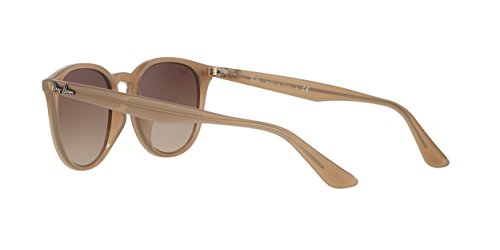 Ray-Ban RB4259F Low Bridge Fit Round Sunglasses, Opal Beige/Brown Gradient, 53 mm