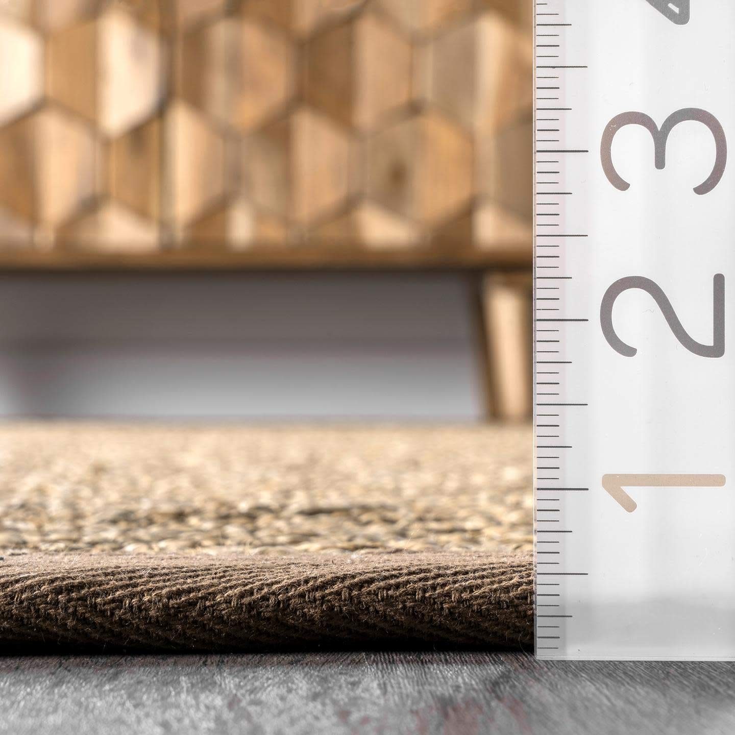 nuLOOM Hesse Checker Weave Seagrass Indoor/Outdoor Accent Rug, 2x3, Brown