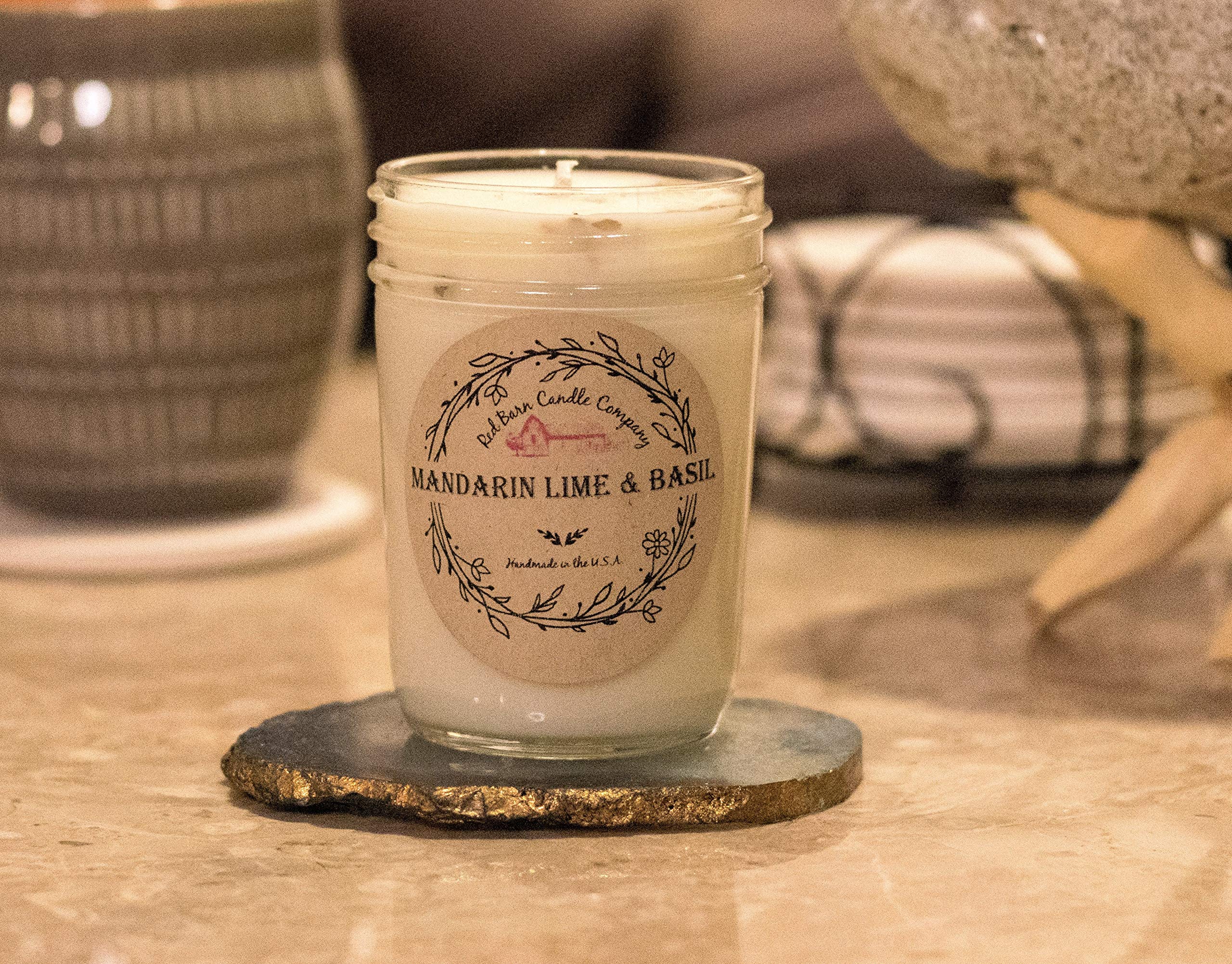 Red Barn Candles (8 oz) (Mandarin Lime & Basil)