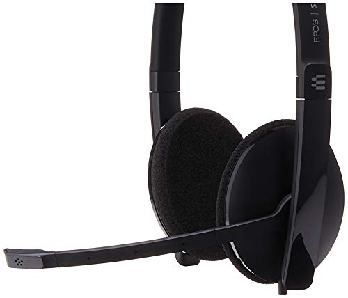 Sennheiser SC 160 USB (508315) - Double-Sided (Binaural) Headset for Business Professionals | with HD Stereo Sound, Noise Canceling Microphone, & USB Connector (Black), Black