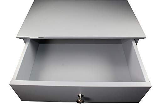 Penn-Plax Cat Walk Furniture: Contemporary Home Cat Litter Enclosure - Storage Drawer, Inner Shelf, and Shutter Style Door - White