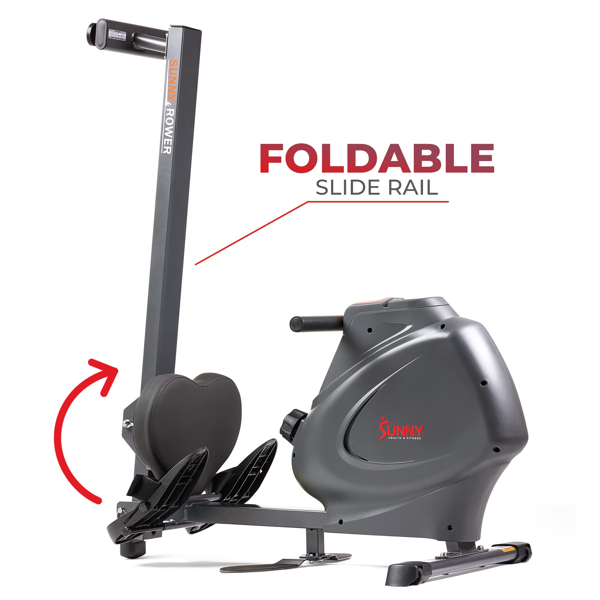 Sunny Health & Fitness Premium Magnetic Rowing Machine Interactive Rower with Optional Exclusive SunnyFit® App and Smart Bluetooth Connectivity - SF-RW5941SMART
