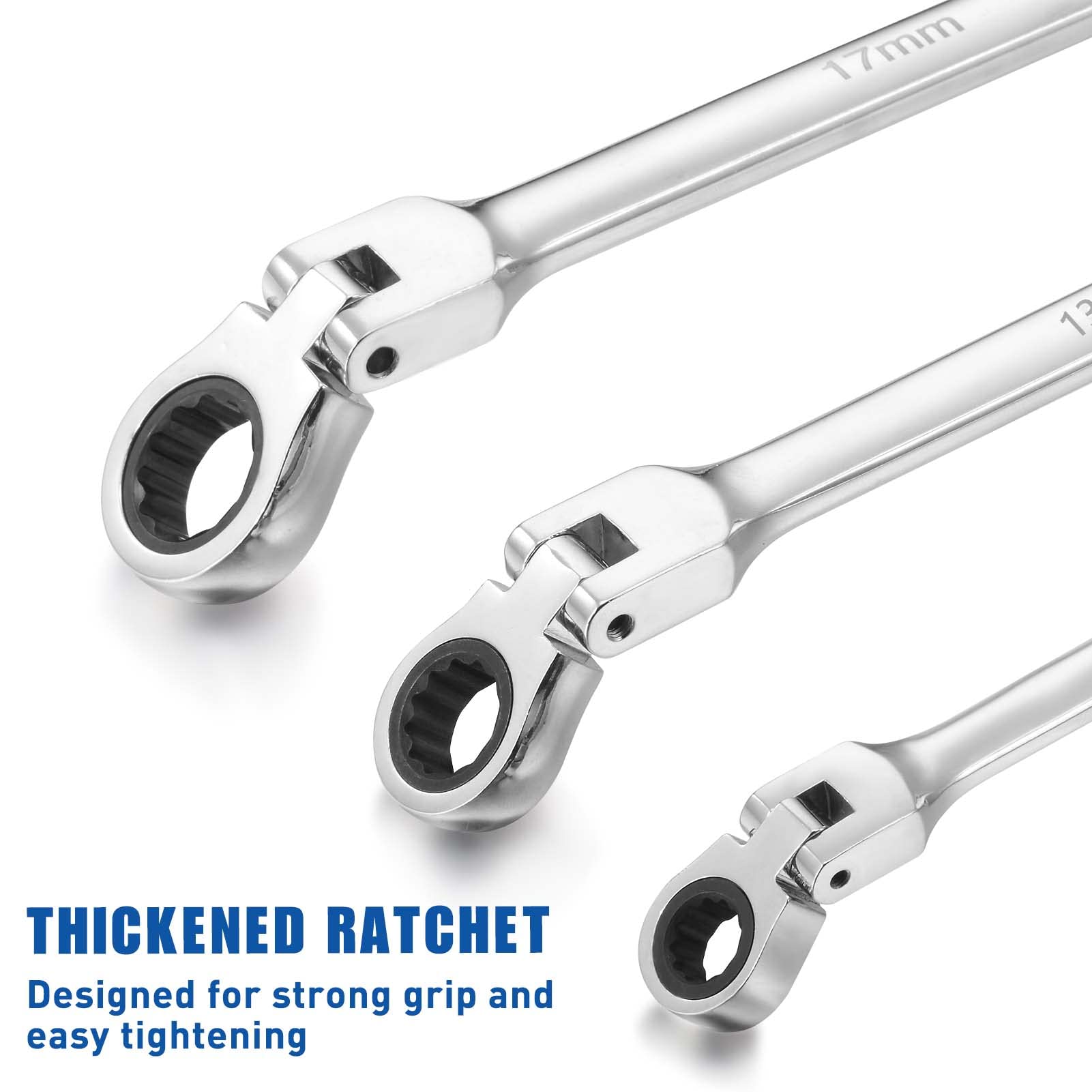 RIMKOLO 6-Piece Flex Handle Breaker Bar Set 1/4" 3/8" 1/2" Drive with 4" 5" 6" Extension Bars