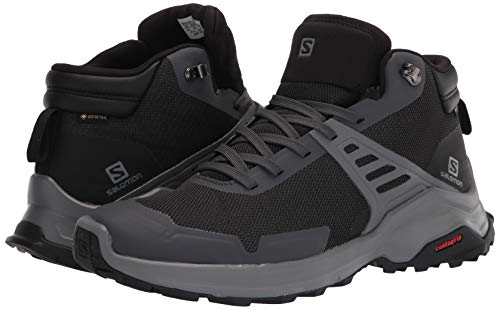 Salomon X Raise MID Gore-TEX Hiking Boots for Women, Ebony/Black/Quiet Shade, 6.5