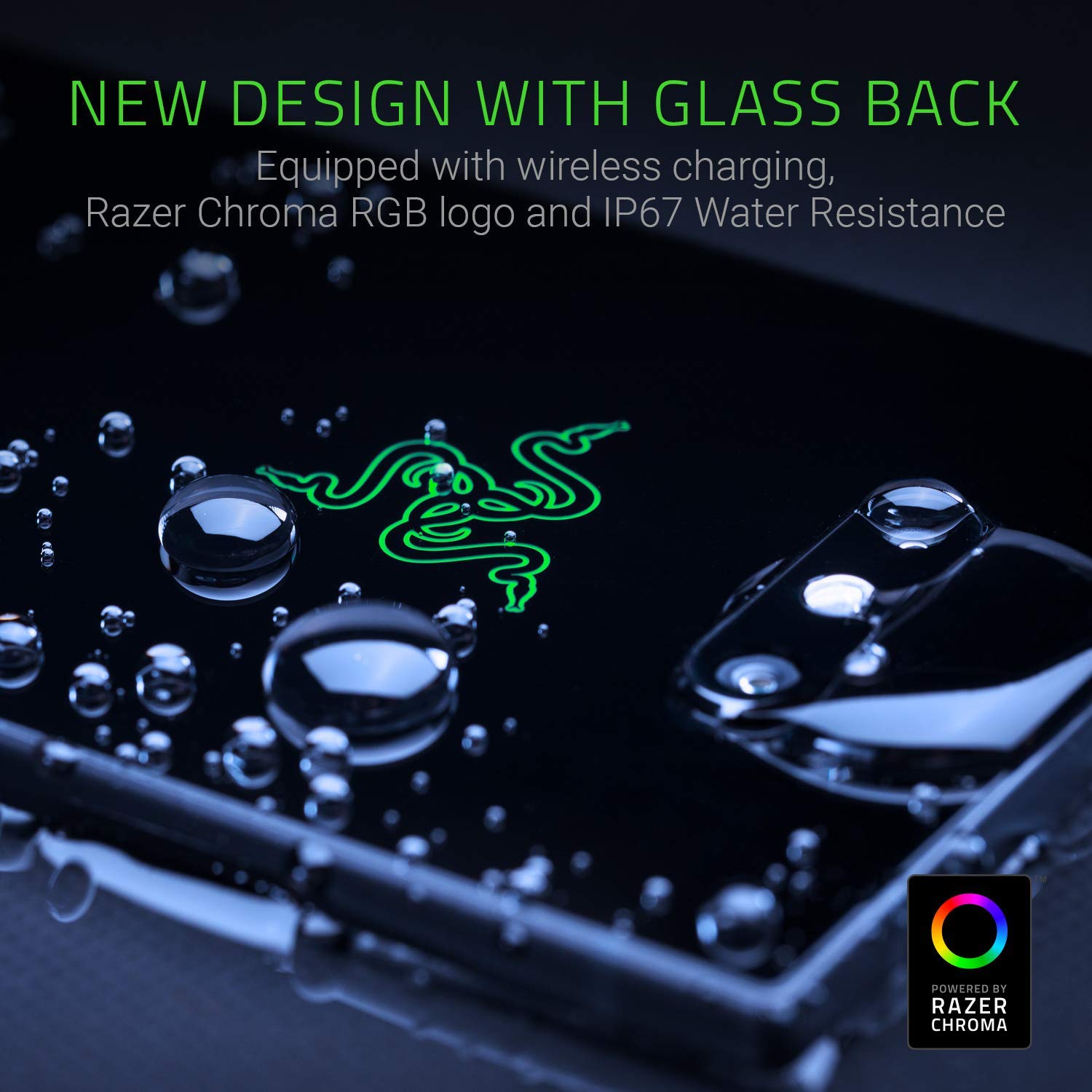 Razer Phone 2 Unlocked Gaming Smartphone - 120Hz QHD Display - Snapdragon 845 - Wireless Charging - Chroma - 8GB RAM - 64GB - Mirror Black Finish (Renewed)
