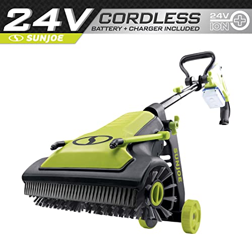 Sun Joe 24V-PSC 24-Volt IONMAX Cordless Surface & Patio Cleaner Kit, Nylon Bristle Brushes, Dual Spray Nozzle, W/ 4.0-Ah Battery + Charger