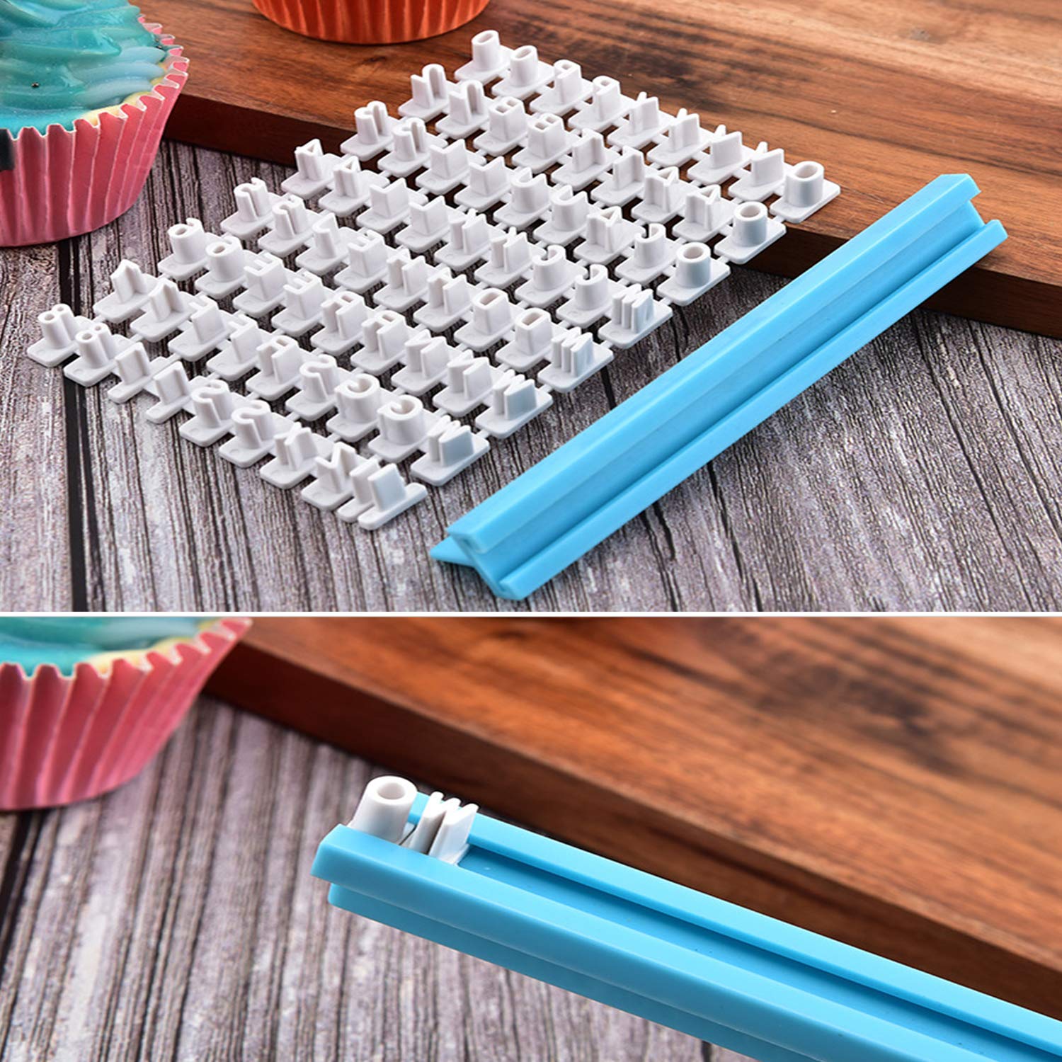 YouU Alphabet Number Cookie Biscuit Letter Stamp Alphabet Cookie Stamp Set for Cookie Decorations Embosser Cutter Fondant DIY Tool