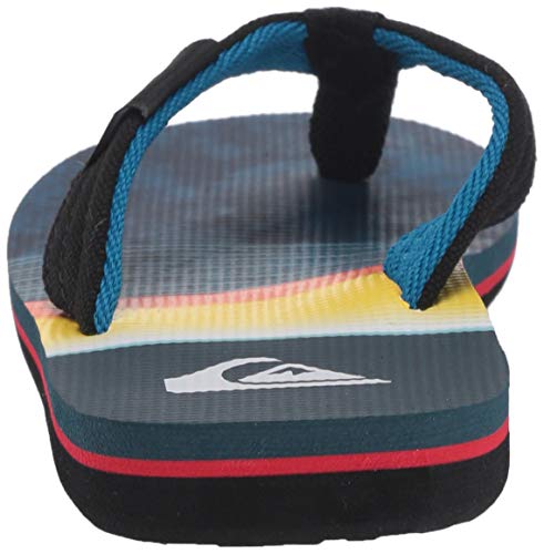 Quiksilver Boy's Molokai Layback Youth Sandal, Black/Blue/Black, 10(27) M US Big Kid