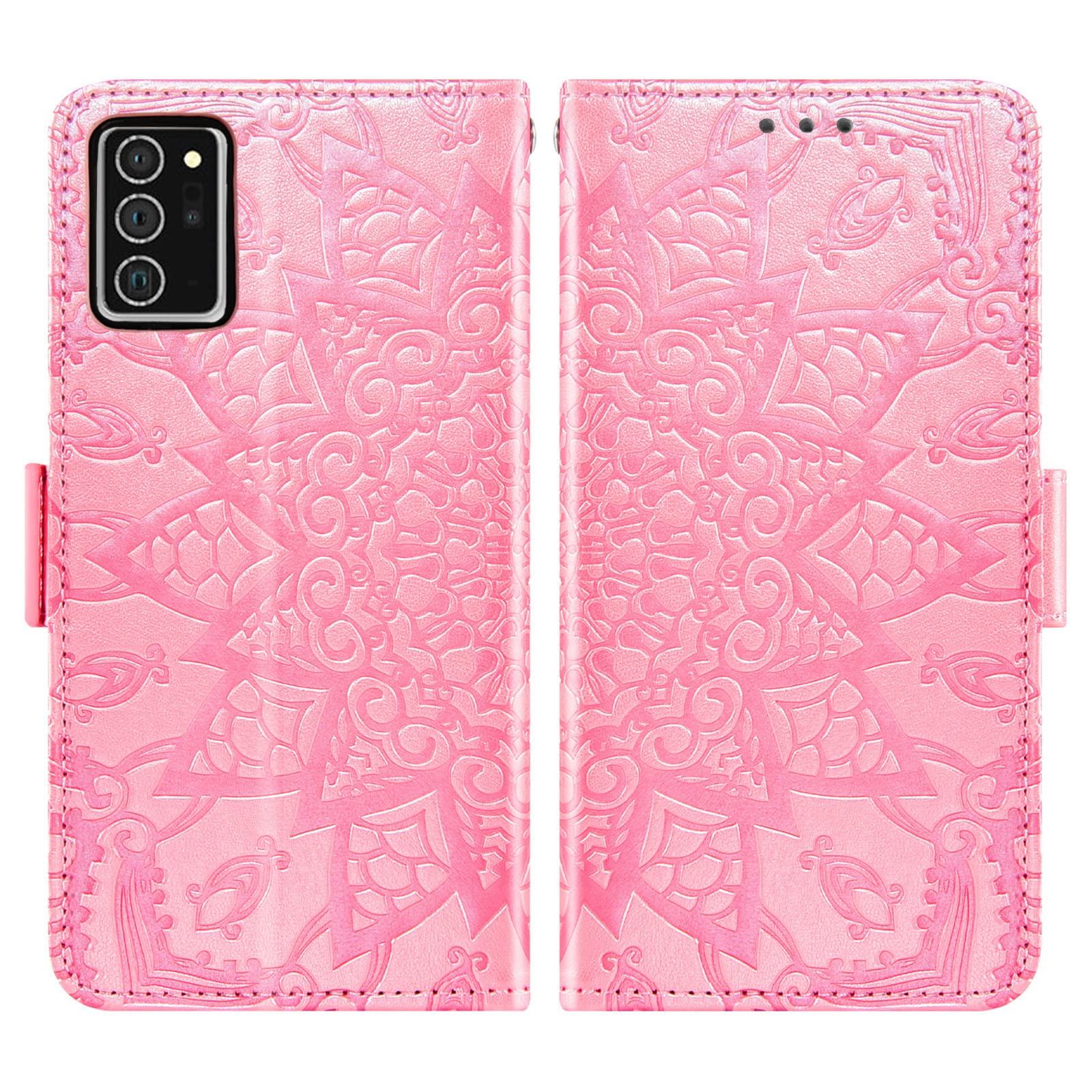 Phone Case for Samsung Galaxy Note 20 Ultra Glaxay Note20 Plus 5G Wallet Cover with Screen Protector Card Holder Flip Wrist Strap Cell Gaxaly Notes 20Ultra Note20+ U + 20+ Twenty Not S20 Rose Gold