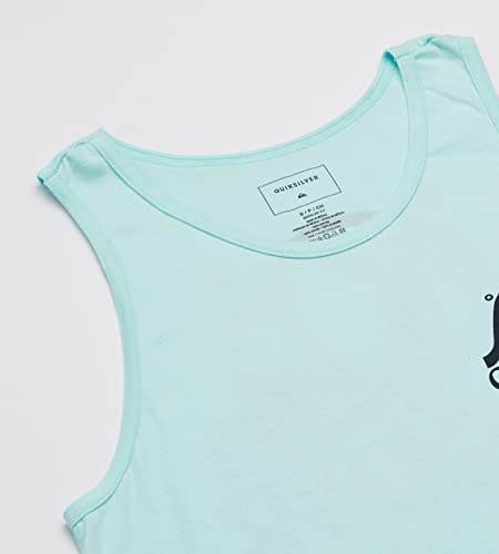 Quiksilver Men's Logo Art Tank Top T-Shirt Tee, Blue Light AQYZT07984, Small