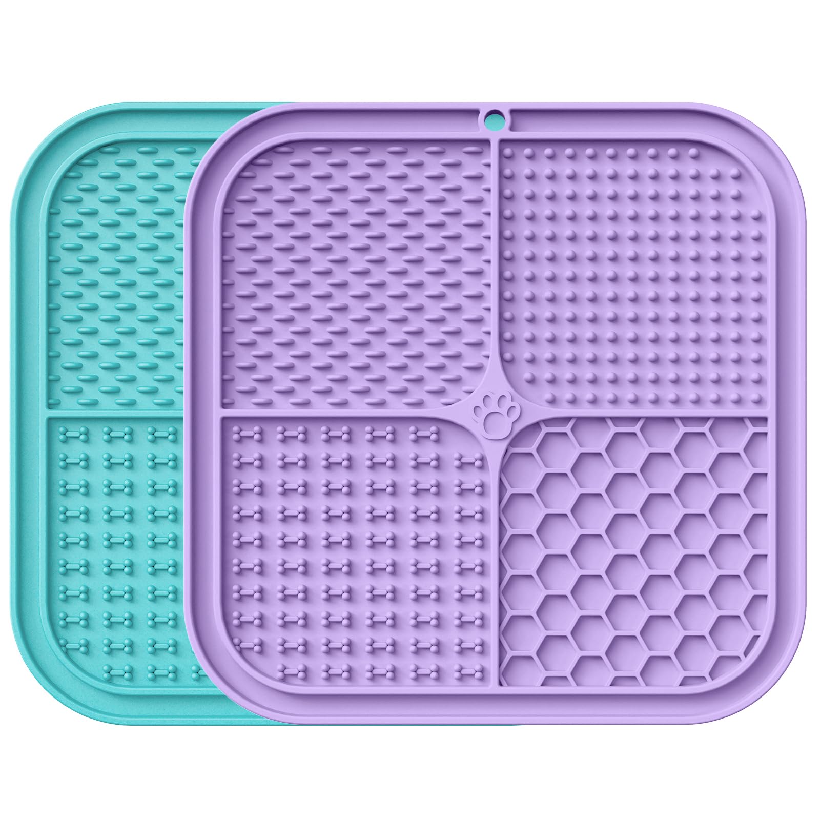Pemocyny Lick Mat for Dogs and Cats with Suction Cup, Premium Lick Pad for Dog Anxiety Relief, Slow Feeding Mat for Boredom Reducer, Bathing, Grooming and Training