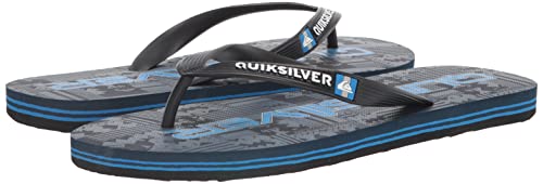 Quiksilver Men's Molokai Omni Sandal, Black/Blue/Black, 13