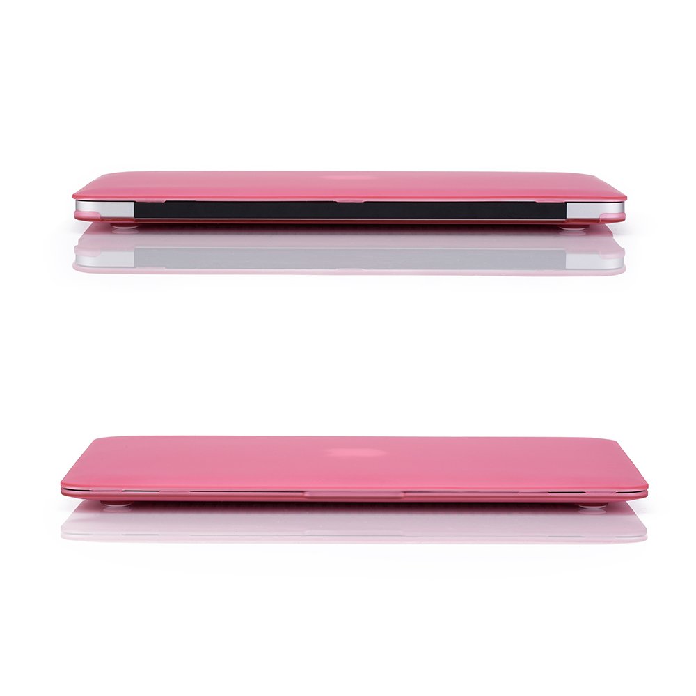 RUBAN Case Compatible with MacBook Air 13 Inch (Models: A1369 & A1466, Older Version 2010-2017 Release), Slim Snap On Hard Shell Protective Cover and Keyboard Cover, Pink