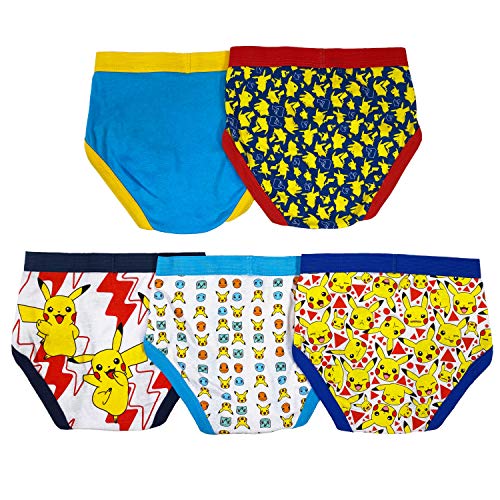 Pokemon boys Multipacks briefs underwear, Pokemon 5pk Brief, 6 US
