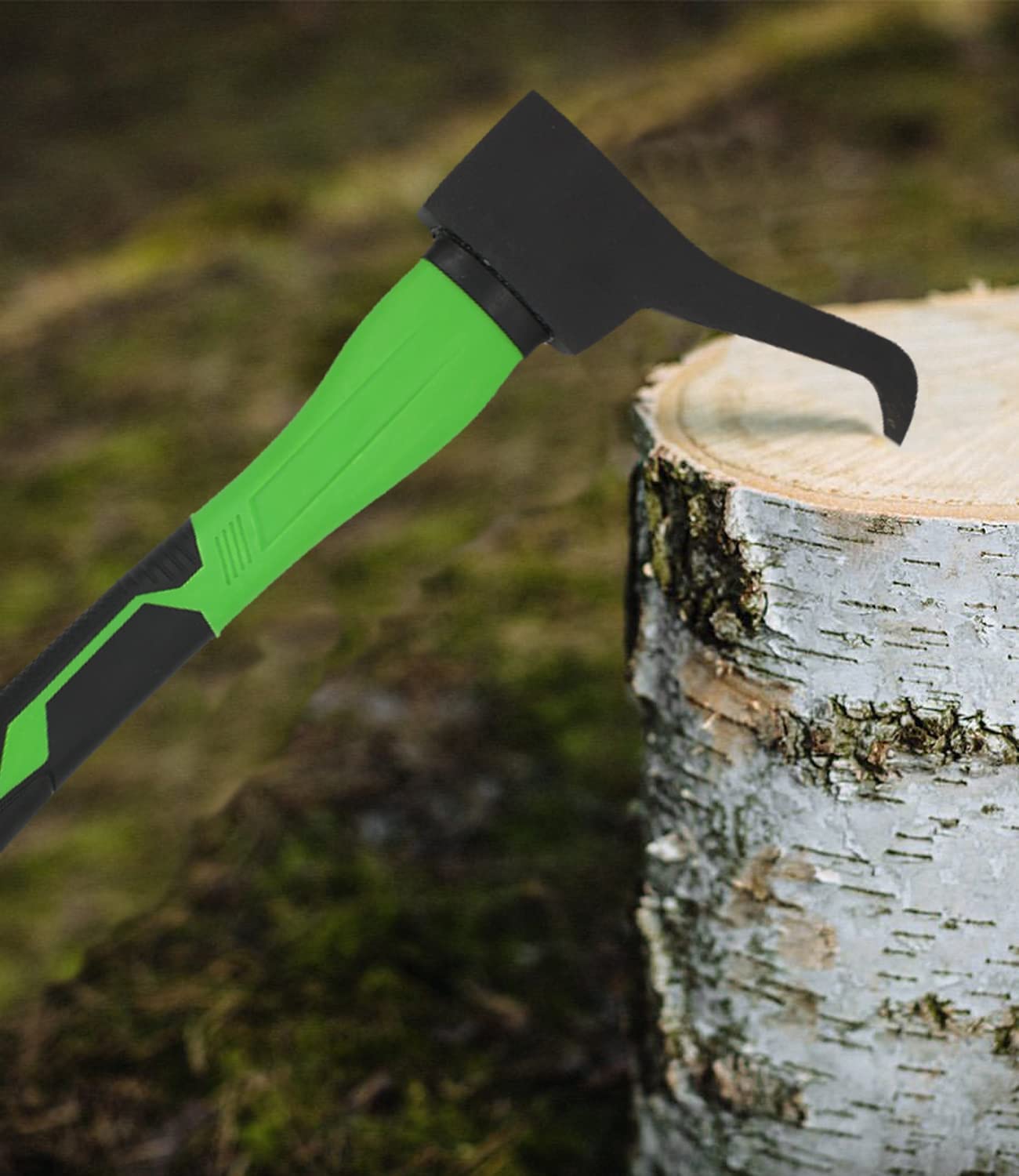WICING Hookaroon, Pickaroon Logging Tool Forged Steel, with Anti-Slip & Shock Reduction Grip, for Log Lifting and Moving Wood Firewood Tool