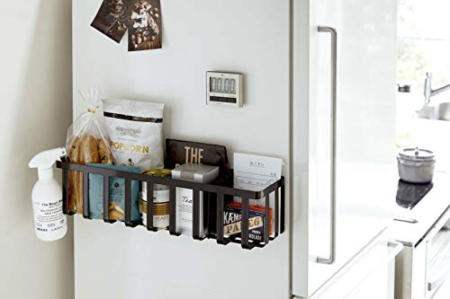 YAMAZAKI home 4247 Kitchen Storage Basket-Utensil Wall Organizer, Magnetic Holder, One Size, Black