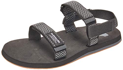 Quiksilver mens Monkey Caged Flip Flop, Black/Grey/Black, 12 US