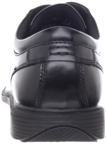 Nunn Bush Men's Bartole Street Bicycle Toe Oxford Lace Up with KORE Slip Resistant Comfort Technology, Black, 11 X-Wide US