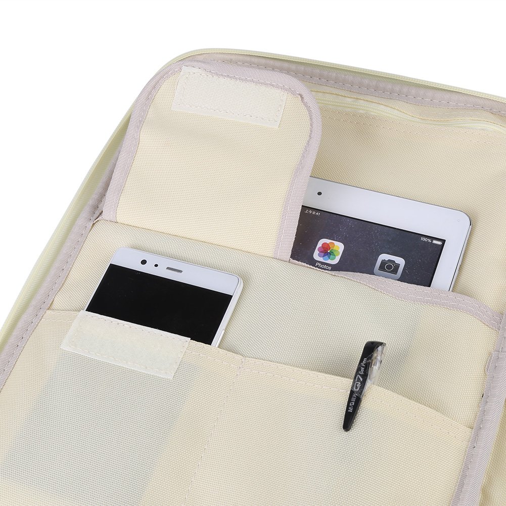 Redxiao Fireproof Document Bag, Waterproof A4 Document Bag File Folder Portfolio Organizer Computer Notebook Zippered Case for Money Jewelry Passport Storage(#1)