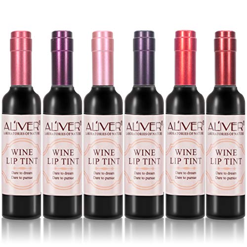 Wine Lip Tint 6 Colors, Lip Stain Set Long Lasting Liquid Lipstick, Waterproof and Moiturizing Matte Lip Gloss Set for Women Makeup - 6 Colors
