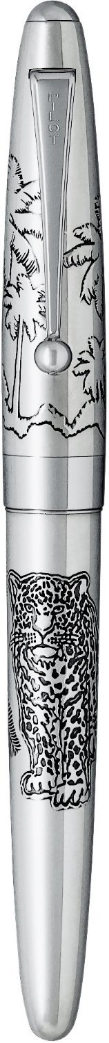 PILOT Namiki Sterling Collection Fountain Pen, Limited Edition Jaguar Design Barrel, Medium Nib (60688)