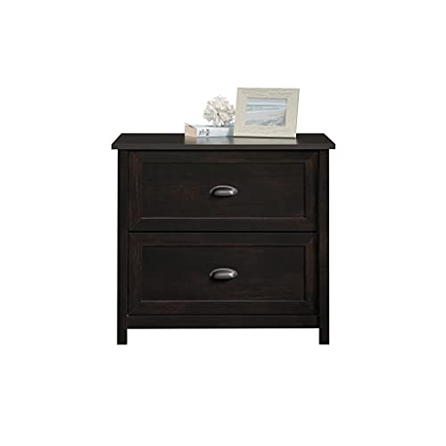 Sauder County Line Lateral File, L: 33.39" x W: 21.97" x H: 30.04", Estate Black Finish