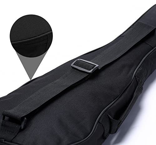 Ukulele Case, Black Ukulele Bag for 21 23 26 Inch Ukulele, Waterproof Durable Ukulele Padded Bag with Adjustable Straps for Concert, Soprano, Tenor (21 Inch)