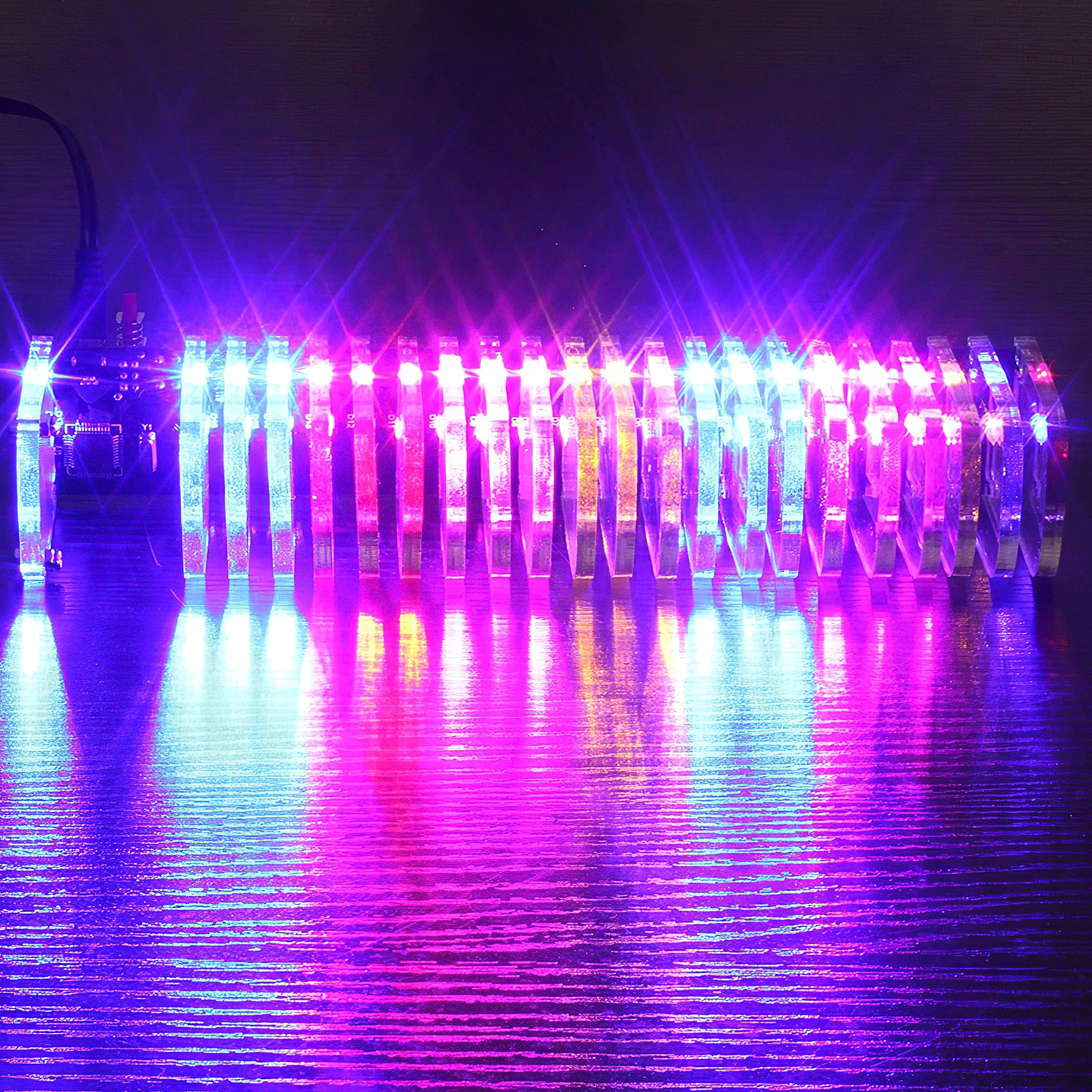 Vastarry Light Cube kit 21-Segment Audio Light Column Parts Music Spectrum Fantasy Crystal Sound Column LED Music Spectrum kit Electronic DIY Production Parts