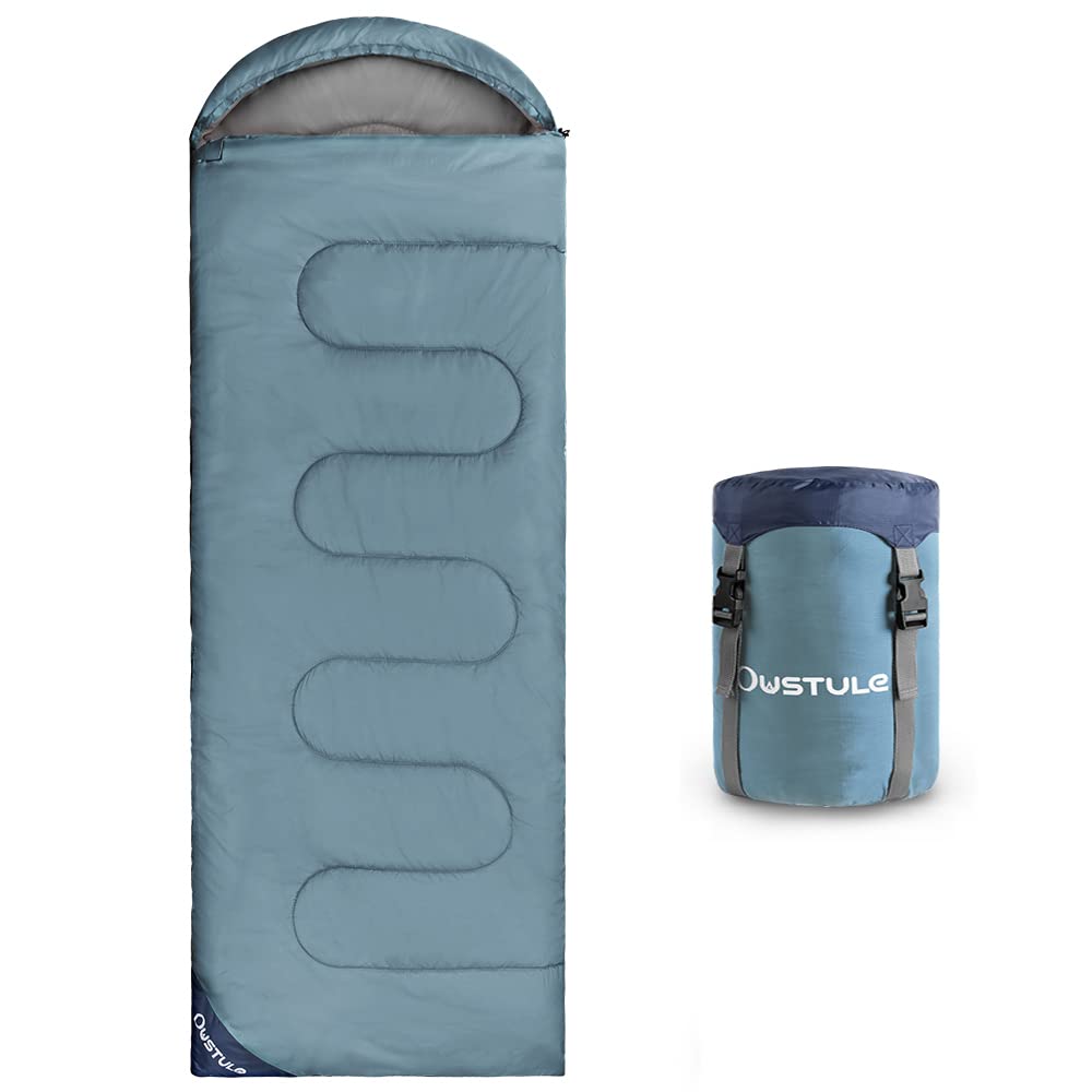 OUSUTLE Double Sleeping Bag for Adults, 2 Person Sleeping Bag with 2 Pillows for Backpacking Camping Hiking, Queen Size Cold Weather Sleeping Bag for Couples & Family Traveling