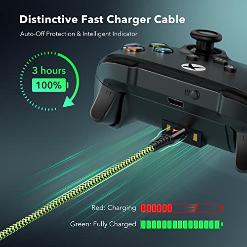 vivaforte 2 Pack Rechargeable Battery Pack for Xbox Controller, Play and Charge Kit with 10FT Fast Charging Micro USB Cable for Xbox One Series S/X/Elite