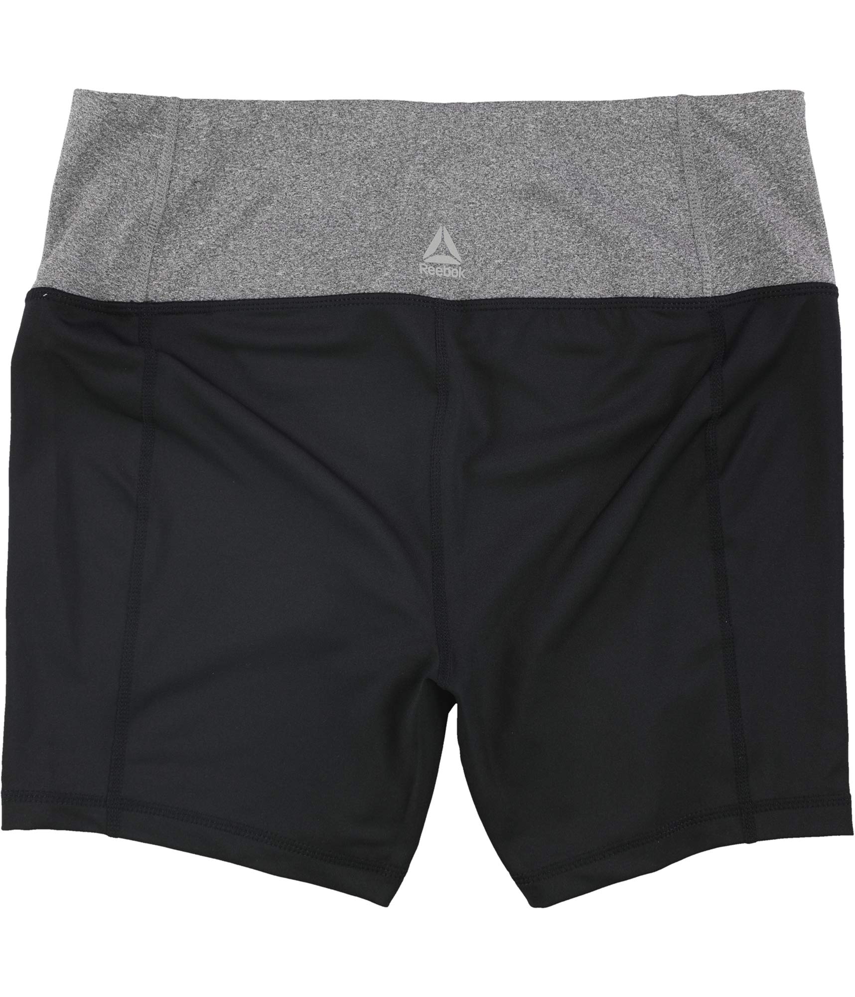 Reebok Womens Fitted Highrise Athletic Compression Shorts, Black, Small