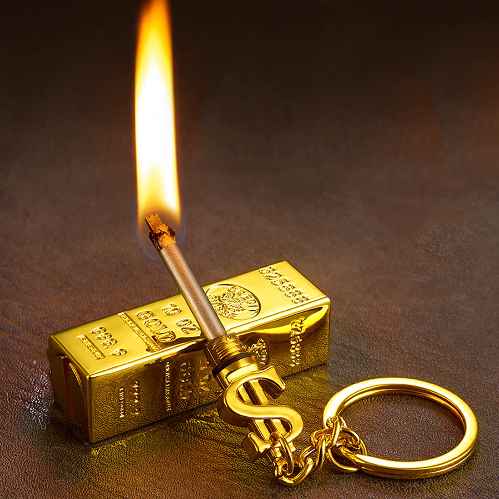 Permanent Flint Keychain,10000 Times Reusable Keychain Match, Keychain Lighter Waterproof Match,oil lighter, Cool Lighters, EDC Emergency Matchstick Survival(NOT OIL INCLUDED)