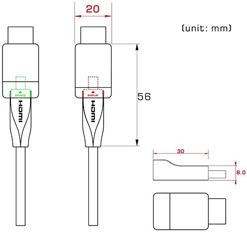 RUIPRO 4K Micro HDMI Fiber Optic Cable 33 Feet 18Gbps 4K@60Hz ARC HDR10 Ultra Slim Flexible HDMI 2.0b Cable
