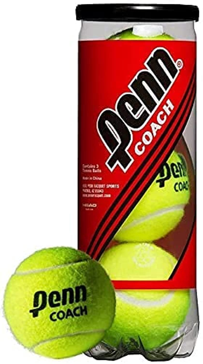 Penn Coach Pressurized Tennis Balls - Regular Duty Felt Practice & Training Tennis Balls - 3 Count(Pack of 12)