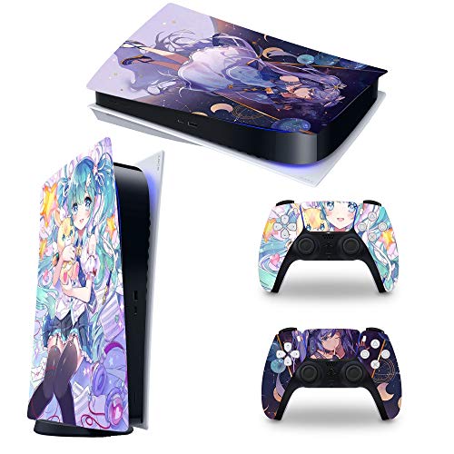 Singer Anime PS5 Digital Edition Whole Body Vinyl Skin Sticker Decal Cover for Playstation 5 Digital Edition System Console and Controllers