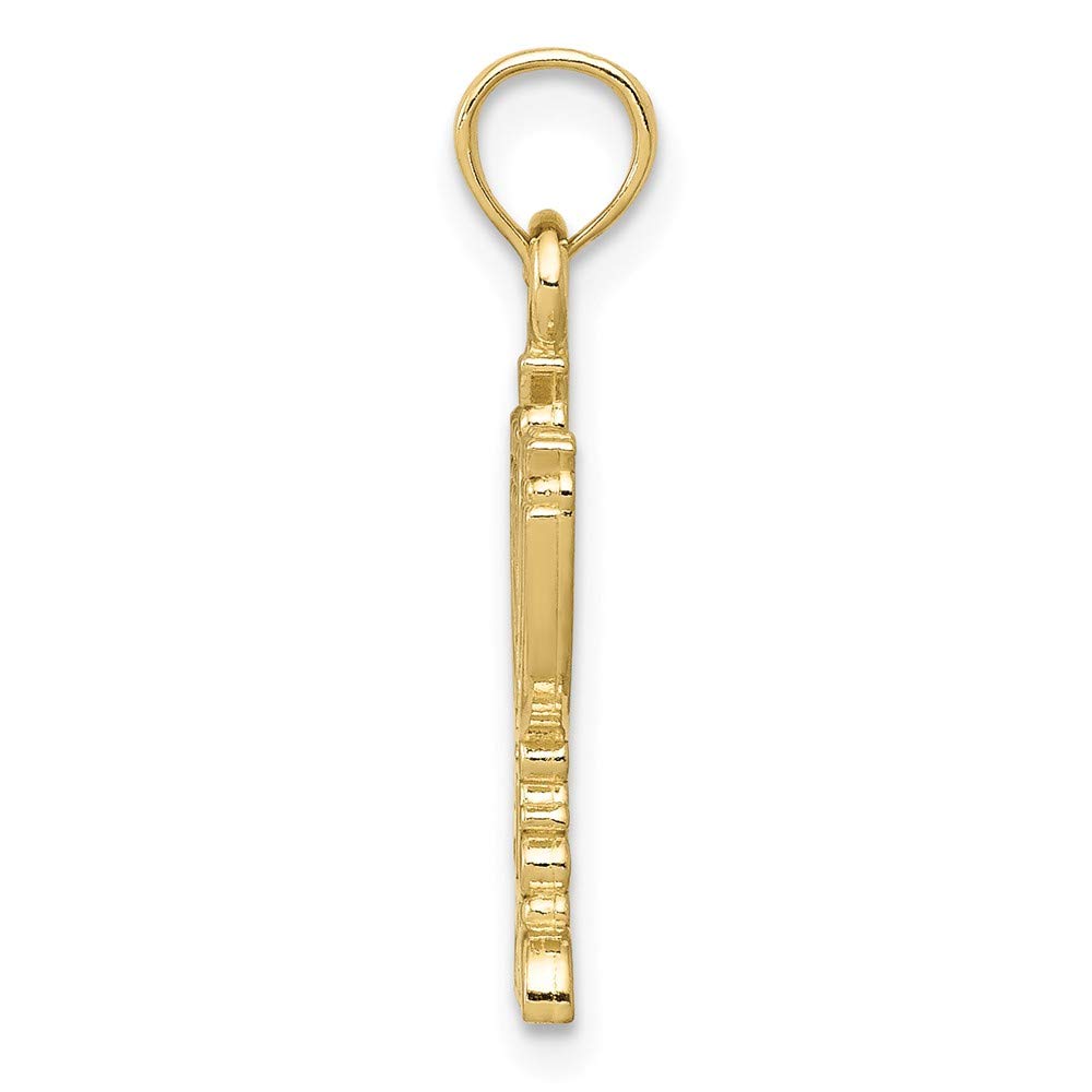 Solid 10k Yellow Gold Menorah Pendant Charm