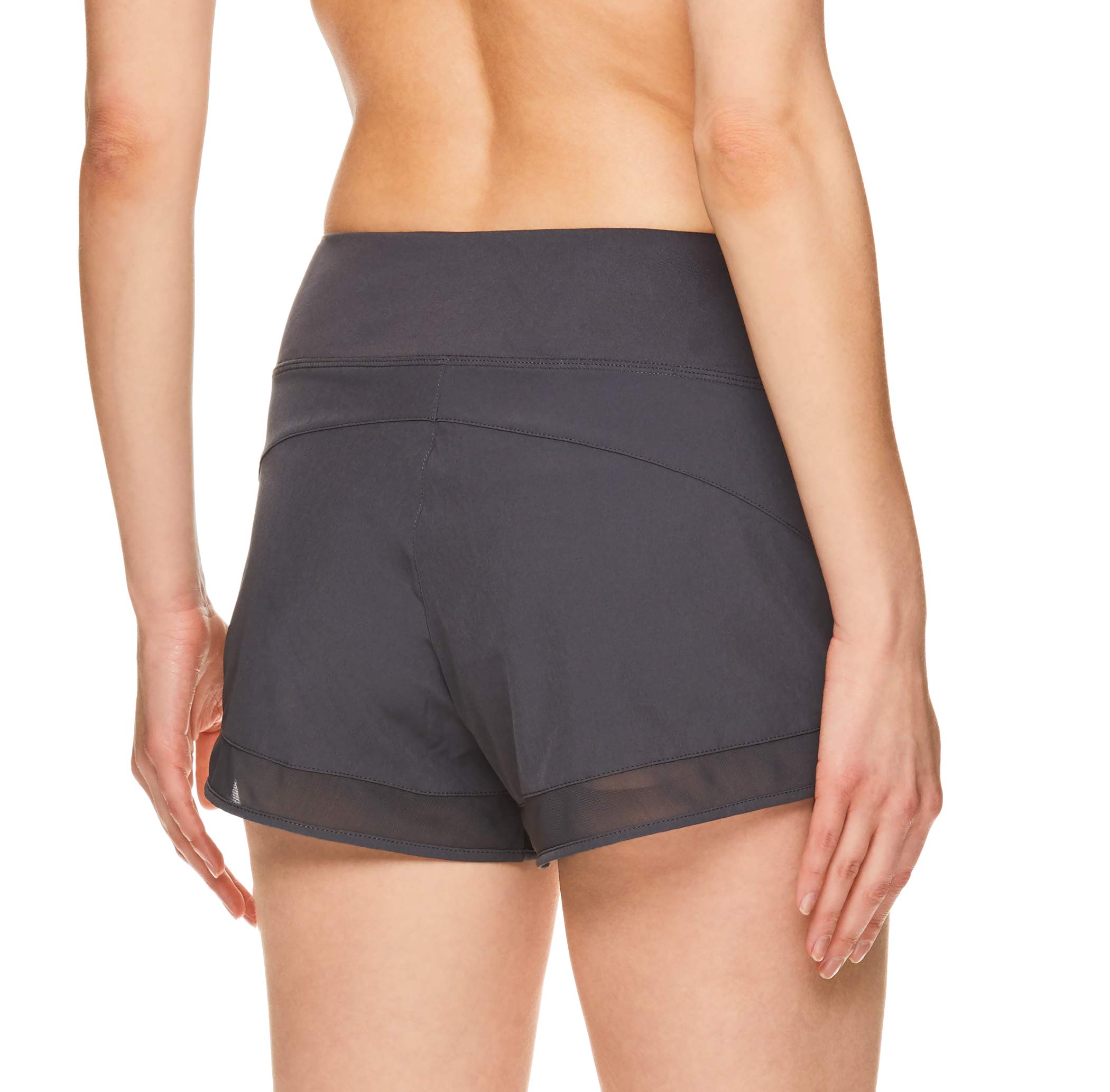 Reebok Women's Athletic Workout Shorts - Gym Training & Running Short - 3 Inch Inseam - Power Medium Grey, Small