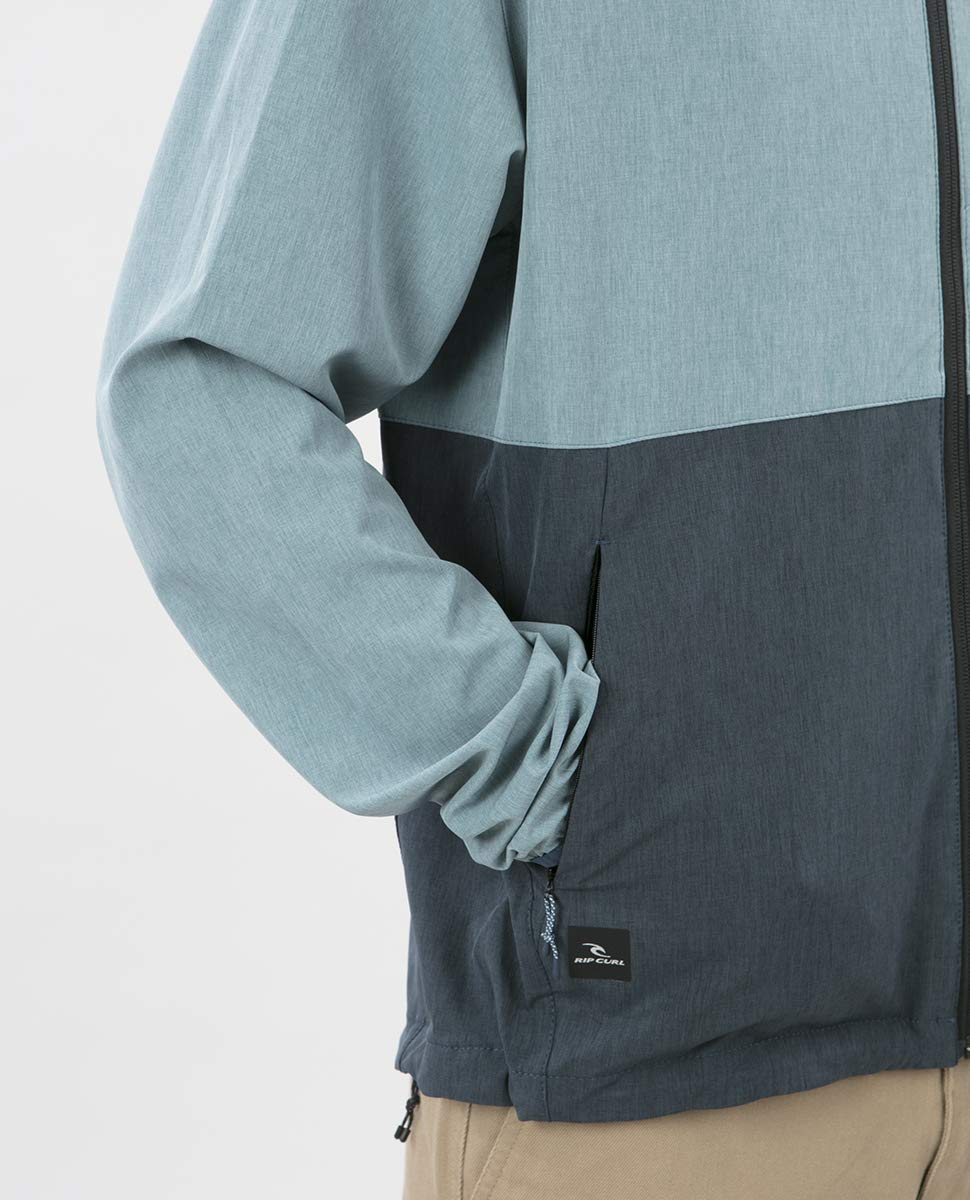 Rip Curl Men's Elite Anti Series Water Resistant Hooded Wind Breaker, Blue 20, Large