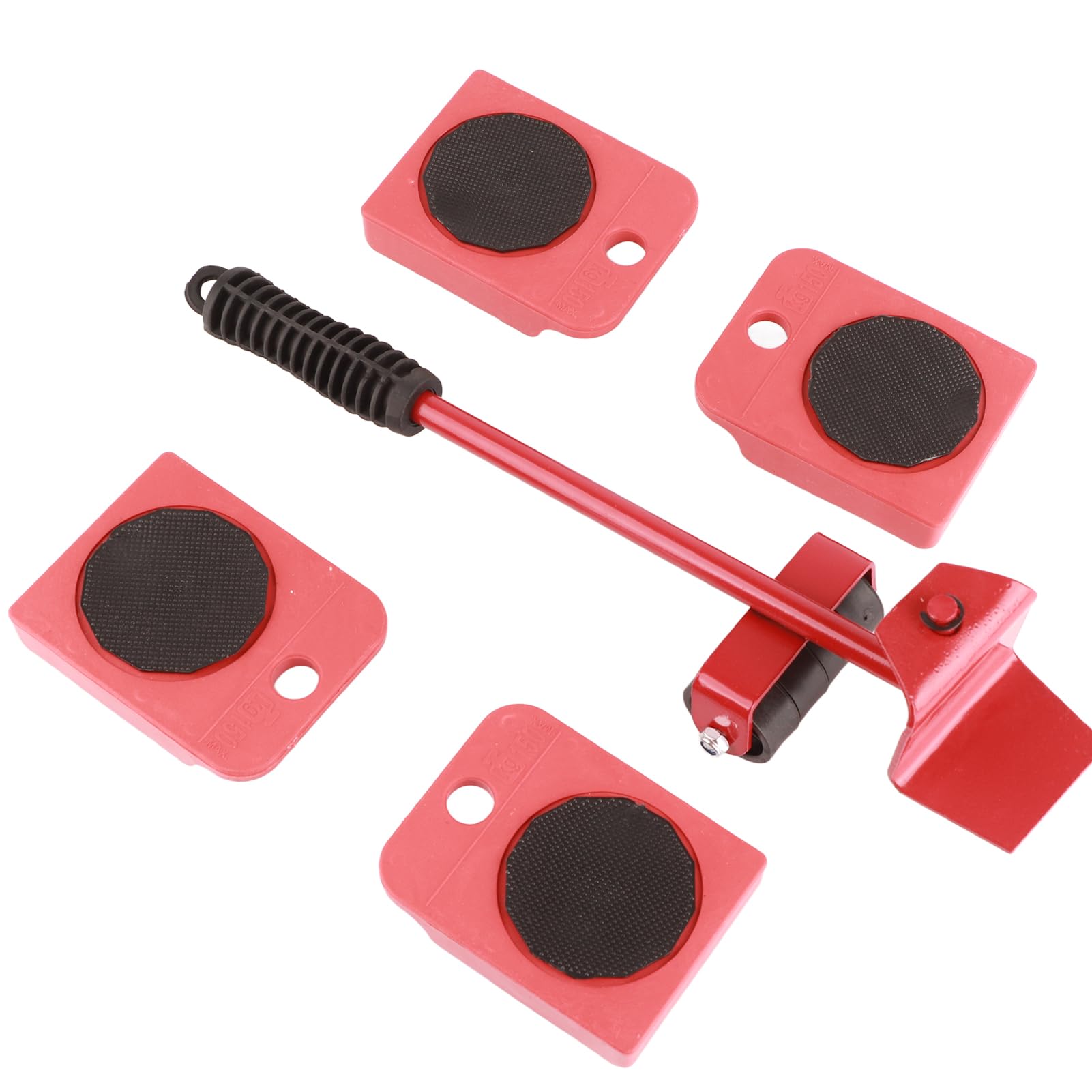 Set of 5 Furniture Mover with Wheels and Lifter, 200kg Bearing Load Capacity, Furniture Lift Mover Tool Set, Universal Move Tools Lifting Equipment for Sofa Table Cabinet