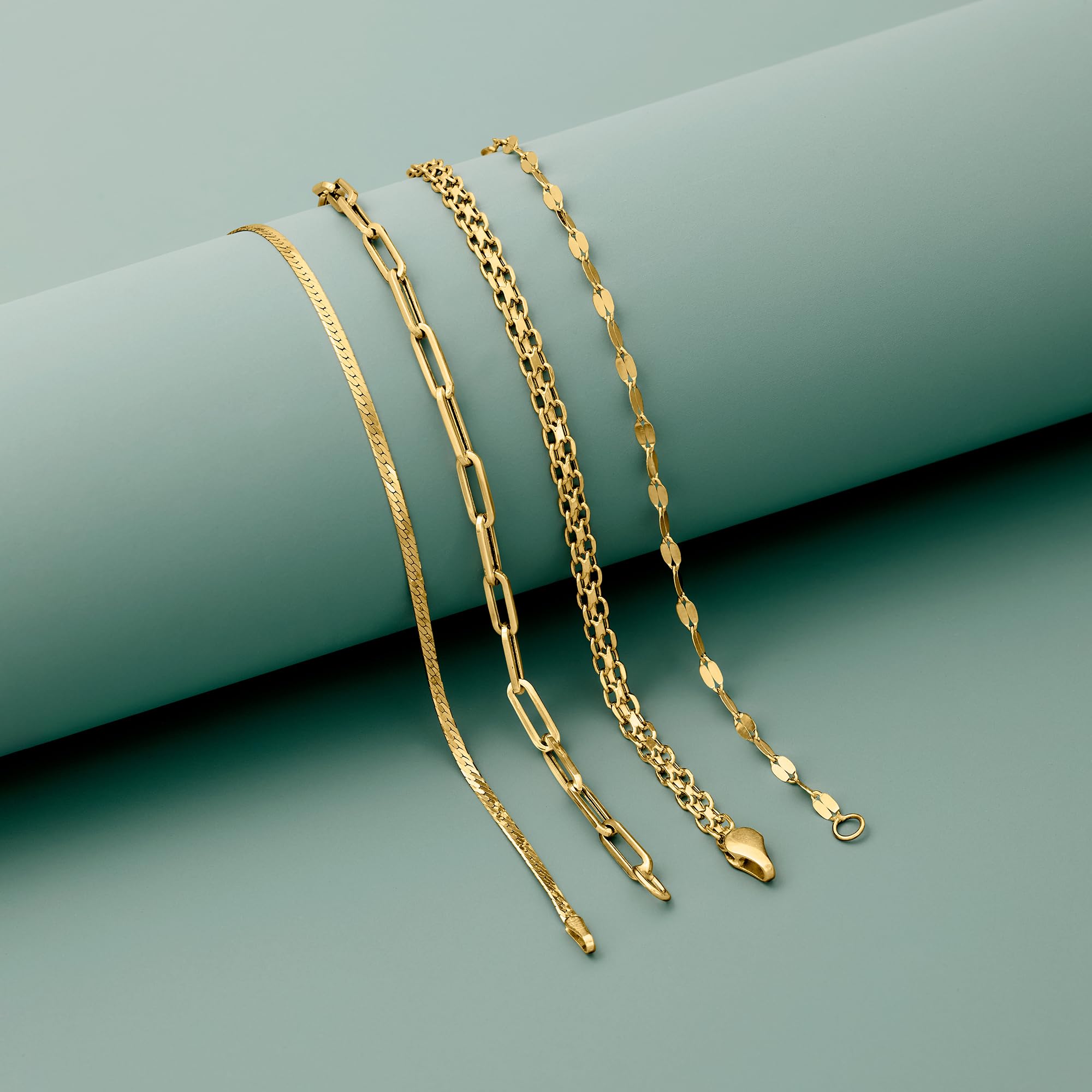 RS Pure by Ross-Simons Italian 14kt Yellow Gold Bismark-Link Bracelet. 7 inches