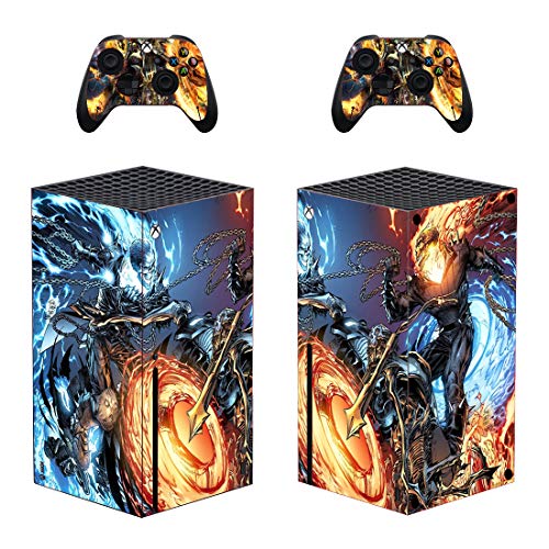 Racing Ghost Decals Stickers Full Set Faceplate Skin for X-box-One-Series X Protection Kit by KAJAL MANI