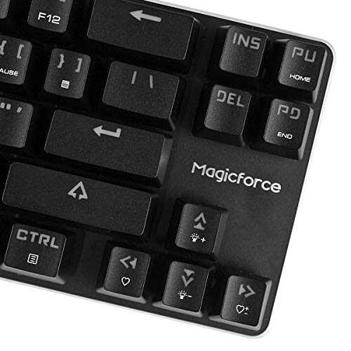 Qisan Mechanical Gaming Keyboard GATERON Brown Switch Wired Backlit Keyboard Mechanical Mini Design (60%) 68 Keys Keyboard Black Magicforce